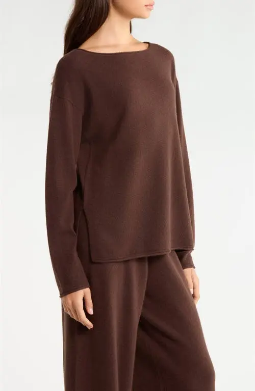 Nordstrom Cashmere Lounge Top - Brown Mole