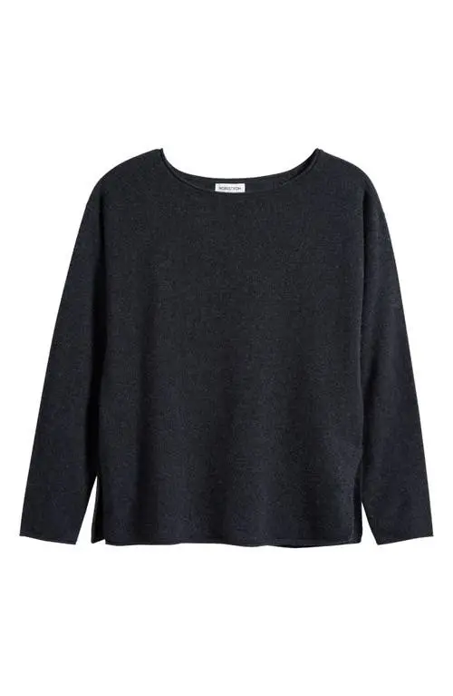Nordstrom Cashmere Lounge Top - Dark Charcoal Heather