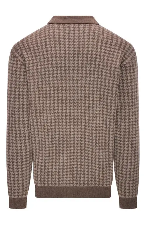 EASTSIDE GOLF Houndstooth Polo Sweater