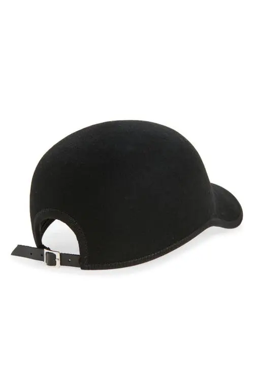 RENÉ MANTILLA, NEW YORK Felted Wool Baseball Cap - Black