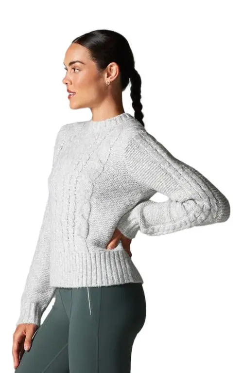 TAVI Classic Cable Knit Sweater - Fog