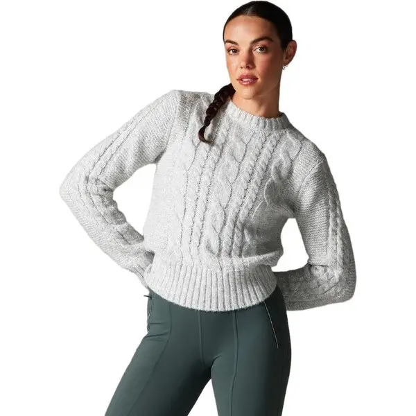 TAVI Classic Cable Knit Sweater - Fog