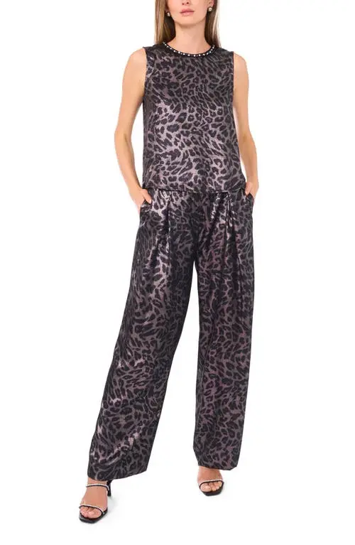 Vince Camuto Leopard Print Satin Tank