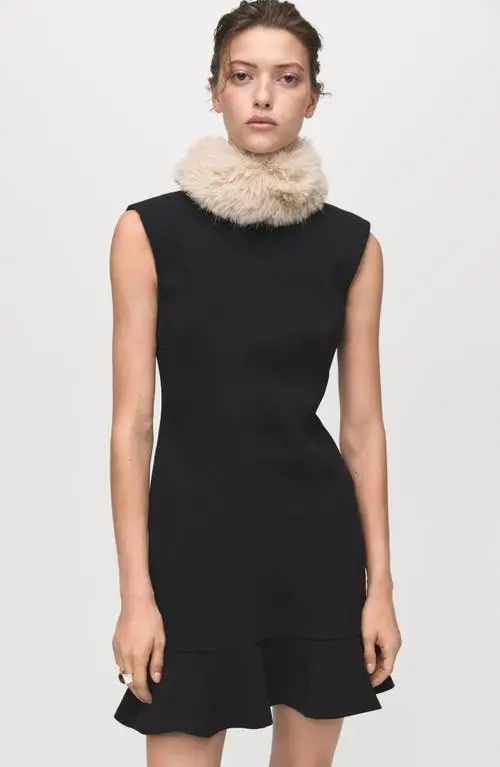 Mango Landa Sleeveless Ruffle Hem Dress