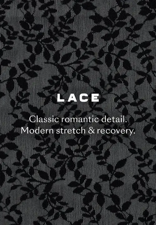 CUUP The Scoop Botanical Lace Bra - Black