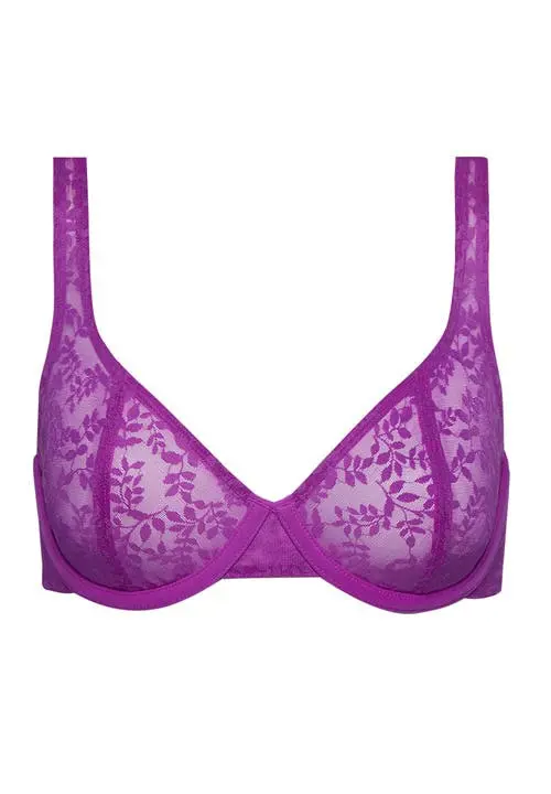 CUUP The Scoop Botanical Lace Bra - Lush