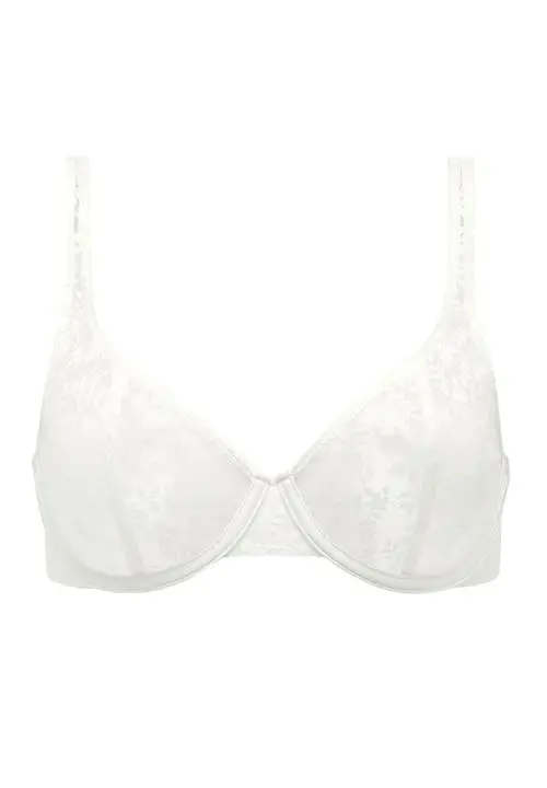 CUUP The Scoop Botanical Lace Bra - Salt