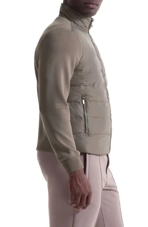Bugatchi Soft Touch Quilted Zip-up Bomber Jacket - Walnut