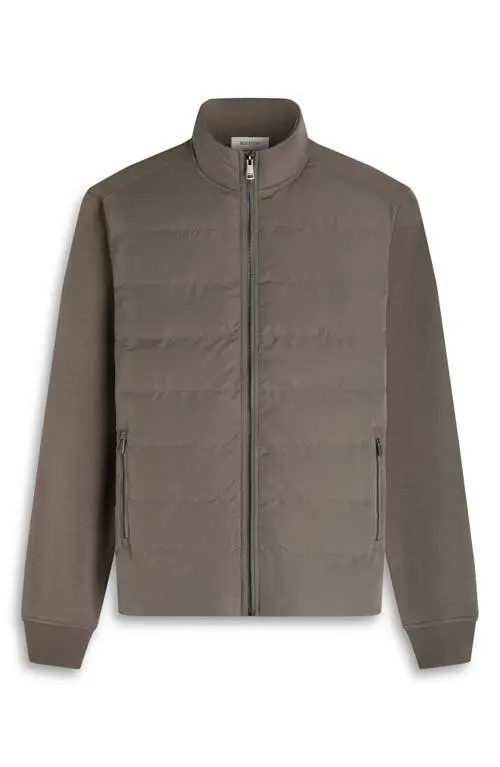 Bugatchi Soft Touch Quilted Zip-up Bomber Jacket - Walnut