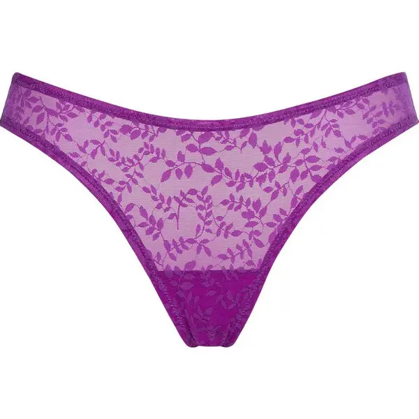 CUUP Bikini Bottom With Botanical Lace - Lush
