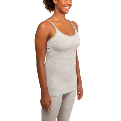 MODERN ETERNITY Seamless Maternity Nursing Tank - Graphite Melange