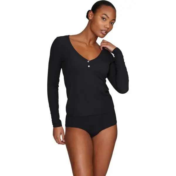 CUUP The Button Long Sleeve - Black