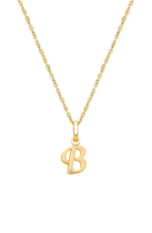 TINY BLESSINGS 14k Gold Diamond Initial Necklace - 14k Gold - B