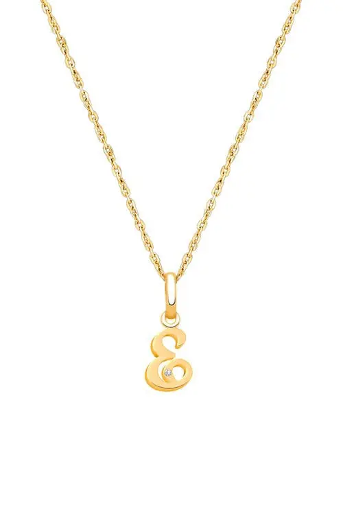 TINY BLESSINGS 14k Gold Diamond Initial Necklace - 14k Gold - E