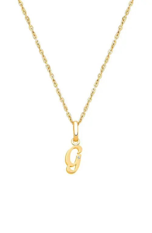 TINY BLESSINGS 14k Gold Diamond Initial Necklace - 14k Gold - G