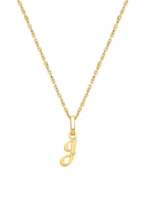 TINY BLESSINGS 14k Gold Diamond Initial Necklace - 14k Gold - J