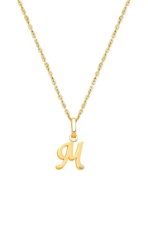 TINY BLESSINGS 14k Gold Diamond Initial Necklace - 14k Gold - M