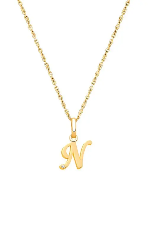 TINY BLESSINGS 14k Gold Diamond Initial Necklace - 14k Gold - N
