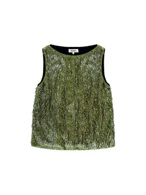 RO&ZO Sequin Shell Tank Top