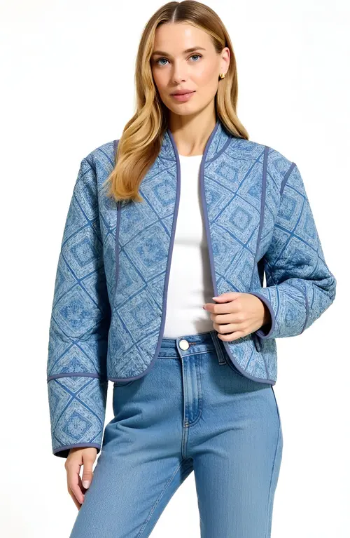 MODENAIRE Quilted Jacket With Piped Trim