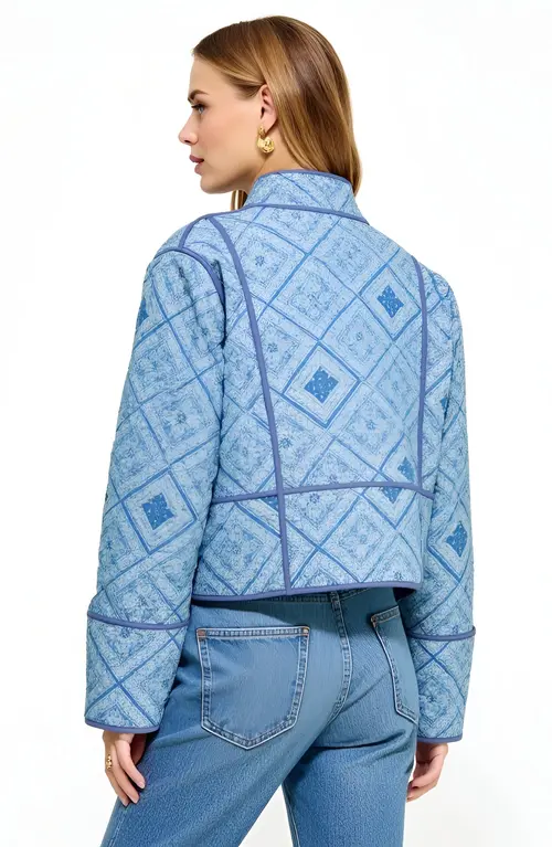 MODENAIRE Quilted Jacket With Piped Trim