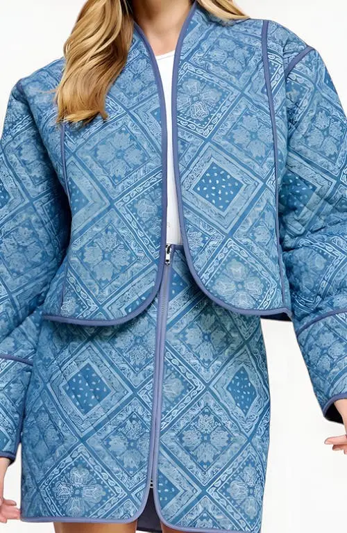 MODENAIRE Quilted Jacket With Piped Trim
