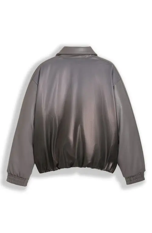 PUMA Oversized Faux Leather Bomber Jacket