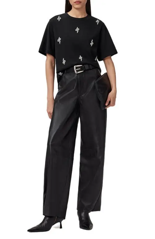 ALLSAINTS Rhea Lisa Embellished Graphic T-shirt