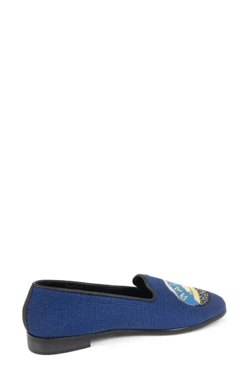 BYPAIGE Needlepoint Loafer - Navy
