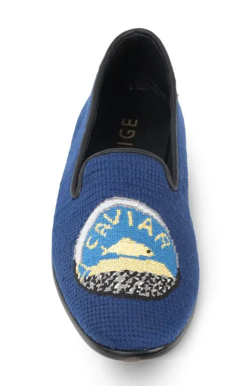 BYPAIGE Needlepoint Loafer - Navy