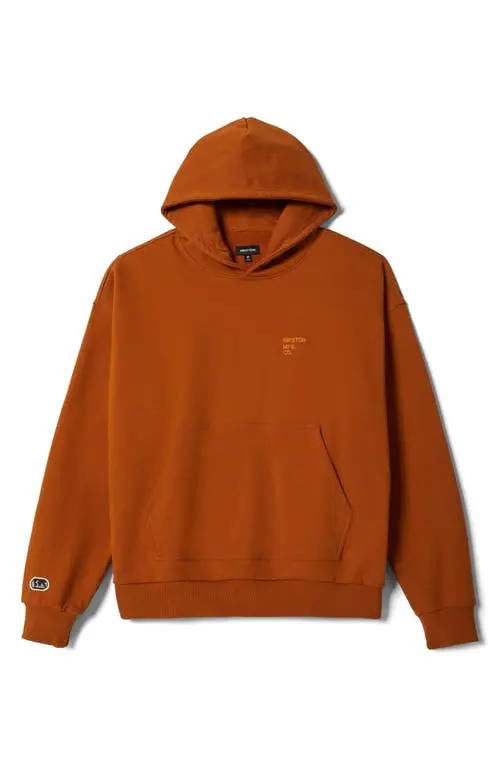 Brixton Oversized Embroidered Logo Heavyweight Hoodie