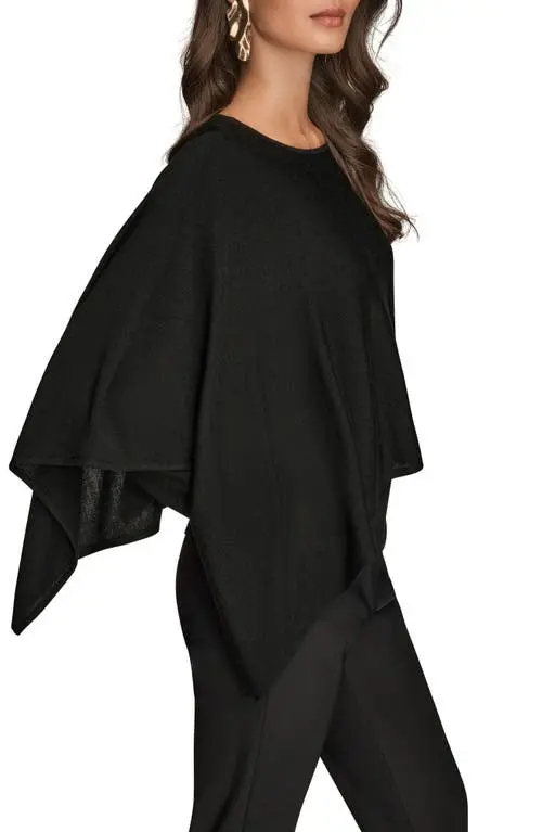 Donna Karan New York Cape Overlay Sweater - Black
