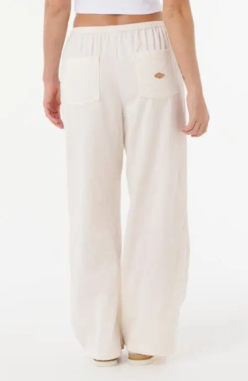 Rip Curl Keepsakes Corduroy Wide-leg Drawstring Pants - Stone