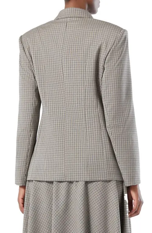 Marina Rinaldi Caliga Plaid Wool Blazer