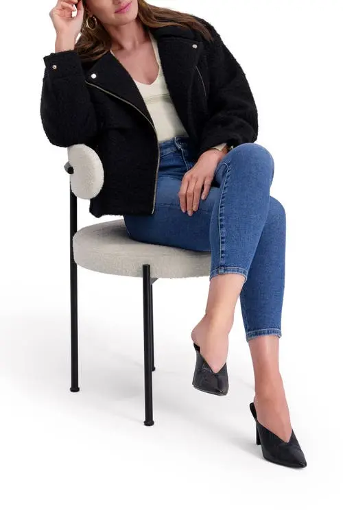 Kensie Bouclé Moto Jacket