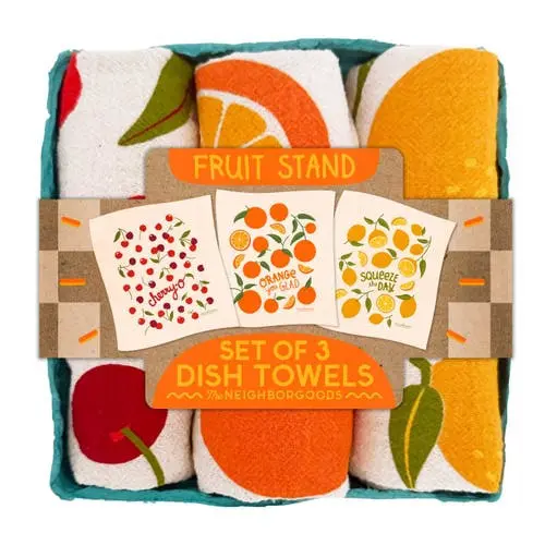 THE NEIGHBORGOODS Fruit Standdish Towel Set Of 3 - No Color