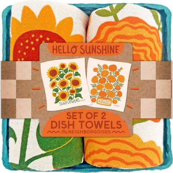 THE NEIGHBORGOODS Hello Sunshinedish Towel Set Of 2 - No Color