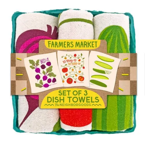 THE NEIGHBORGOODS Farmers Marketdish Towel Set Of 3 - No Color
