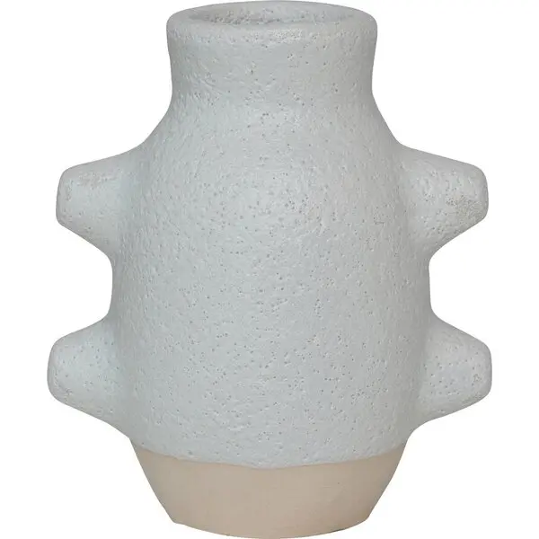 STORIED HOME Abstract Stoneware Vase - White