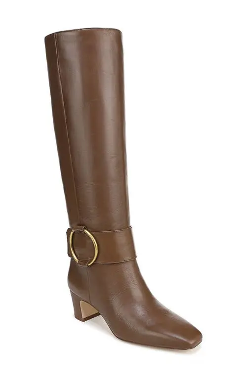 Franco Sarto Solene Flexa Leather Knee High Boots - Teak Brown