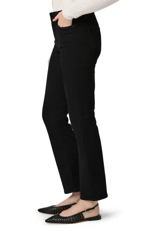 Paige Cindy High-waist Straight-leg Ankle Jeans - Black Shadow