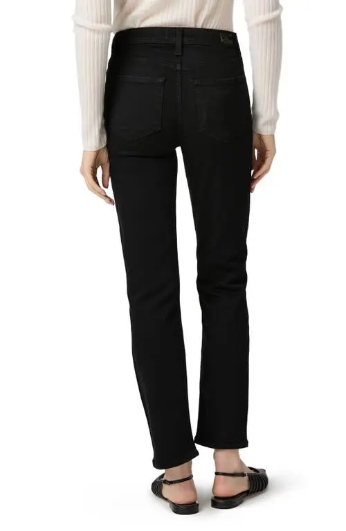 Paige Cindy High-waist Straight-leg Ankle Jeans - Black Shadow