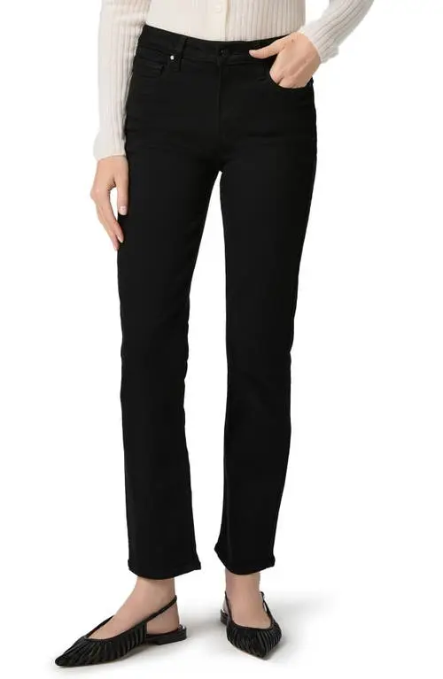 Paige Cindy High-waist Straight-leg Ankle Jeans - Black Shadow