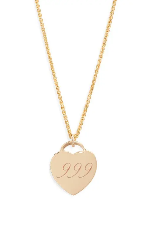 SET & STONES Alice Angel Numbers Pendant Necklace - Gold/999