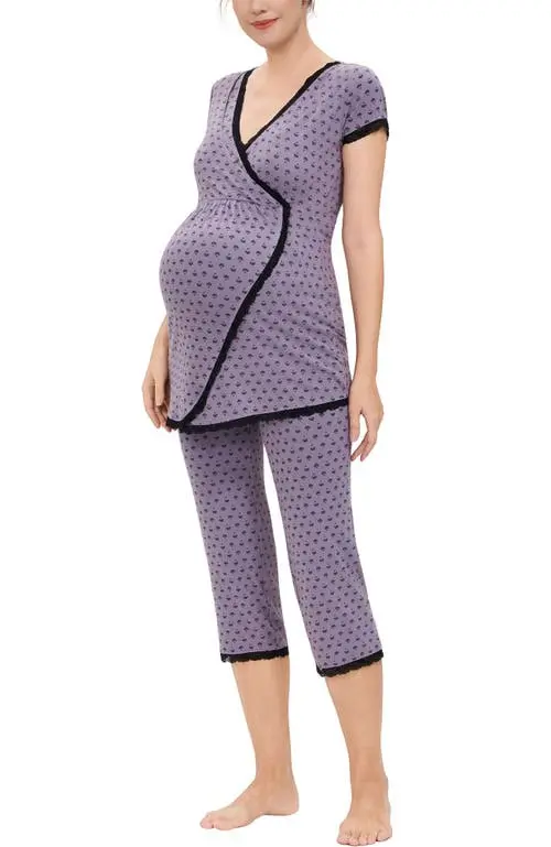 KIMI + KAI Luna Maternity Nursing 2-piece Pajama Set