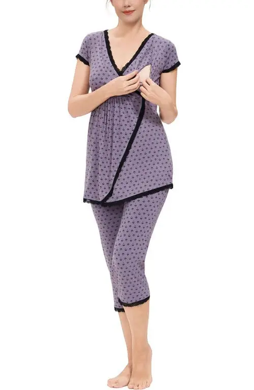 KIMI + KAI Luna Maternity Nursing 2-piece Pajama Set