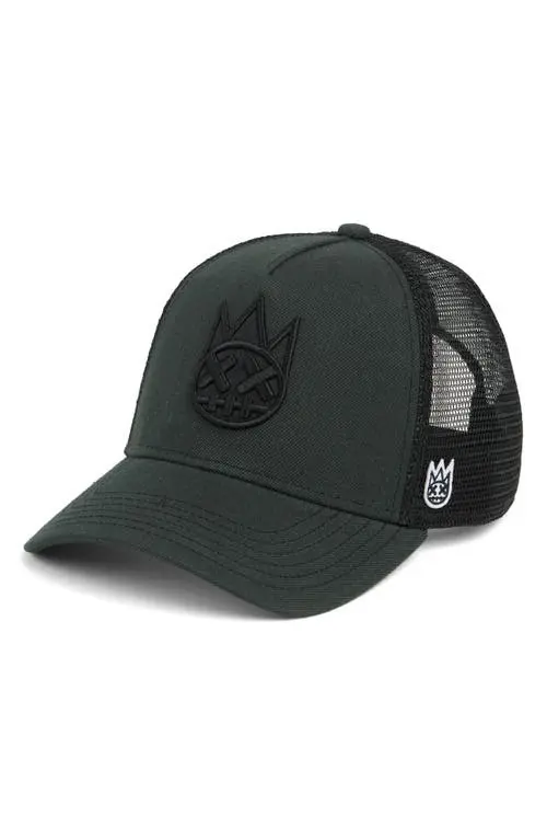 CULT OF INDIVIDUALITY Shimuchan Logo Embroidered Mesh Trucker Hat - Black