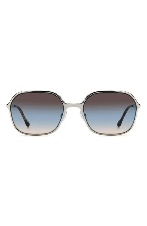 Isabel Marant 57mm Square Sunglasses - Palladium/brown Teal