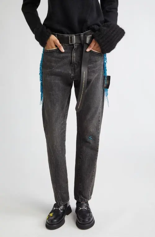 UNDERCOVERISM Beaded Fringe Trim Jeans
