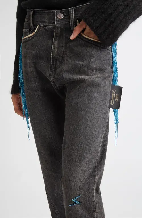 UNDERCOVERISM Beaded Fringe Trim Jeans